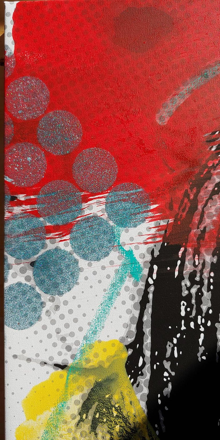 Ceravolo - "Sophia 2" Acrylic and oil stick on canvas with benday dot ...