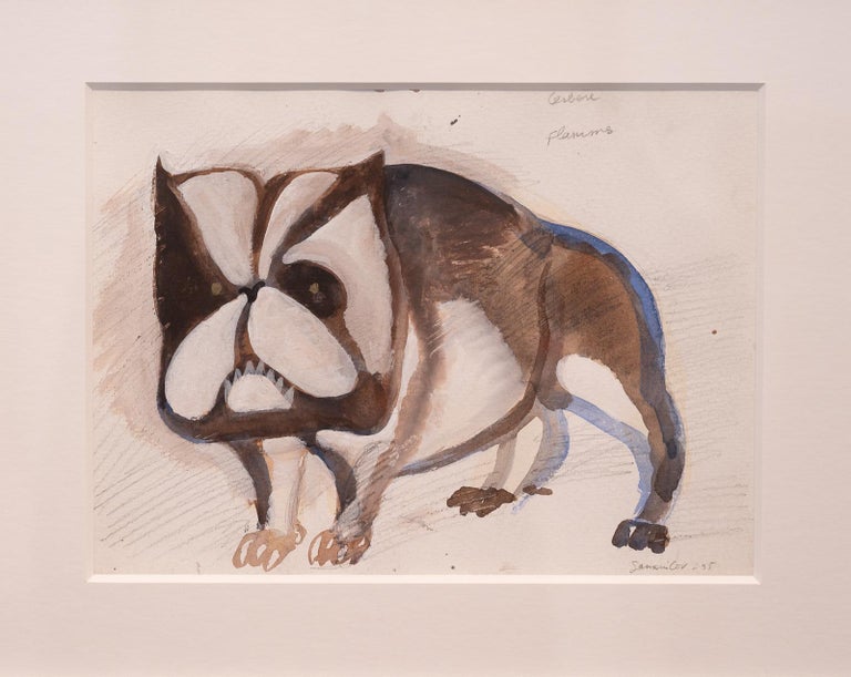 Cerbères Watercolour and Gouache by Henri Samouilov For Sale at 1stDibs