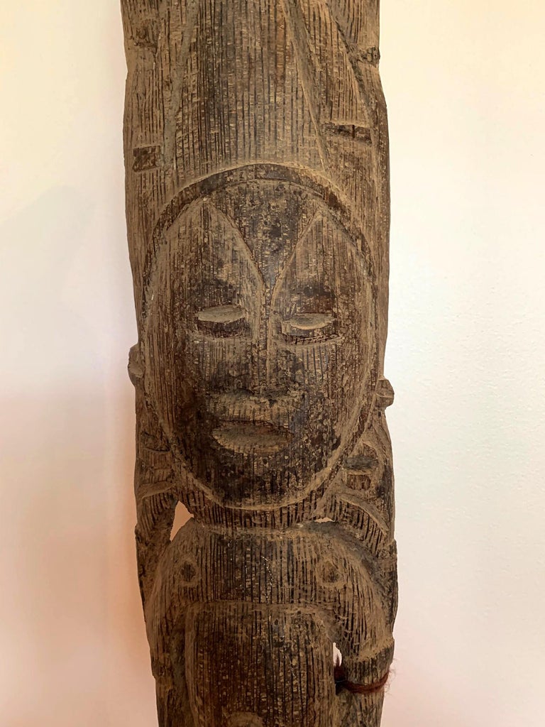 Yam Ceremonial Digging Stick with Carving Papua New Guinea Provenance ...