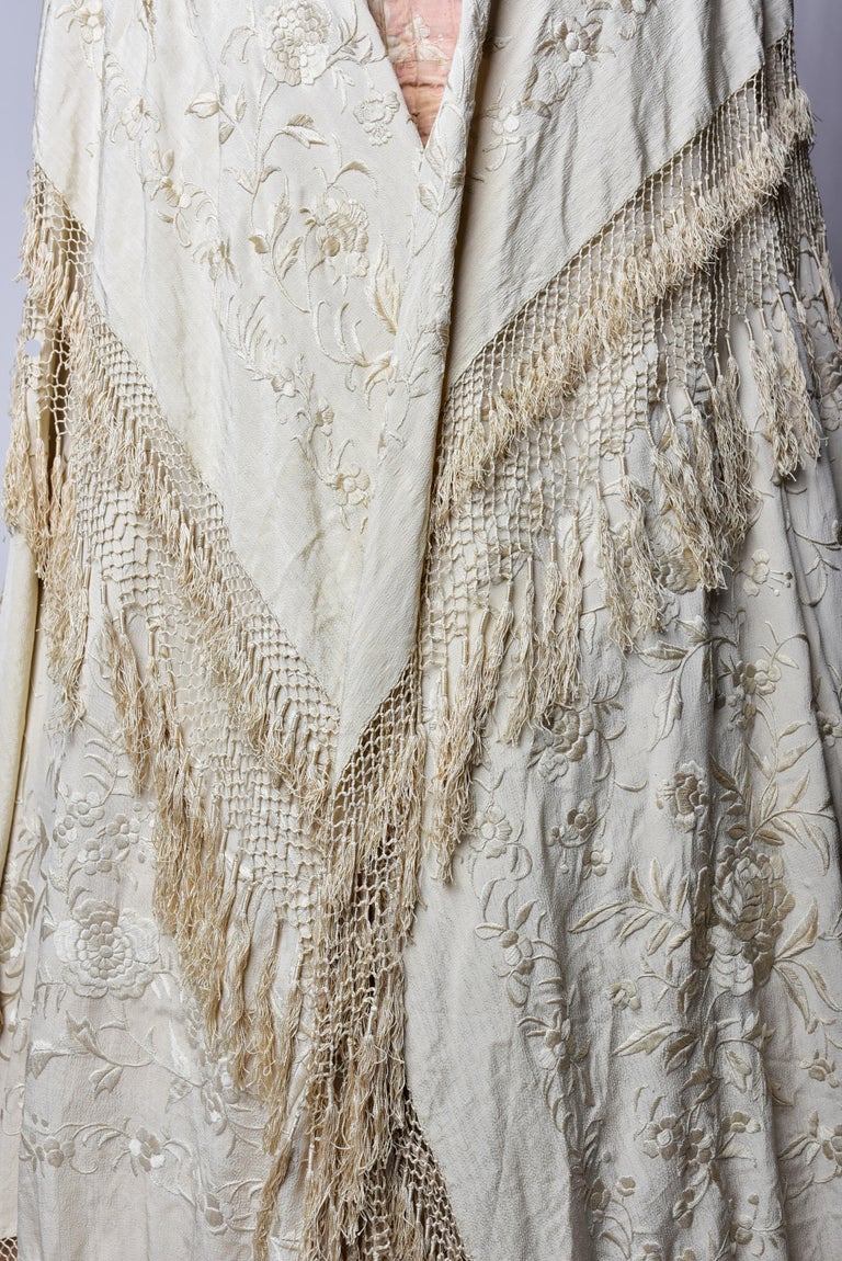 Ceremonial Crinoline Dress, Mantilla and Manilla Shawl - Spain Circa ...