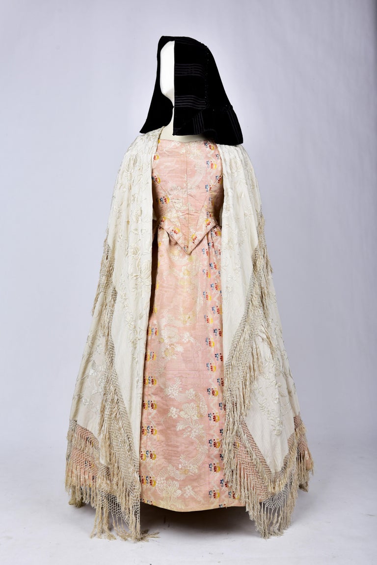 Ceremonial Crinoline Dress, Mantilla and Manilla Shawl - Spain Circa ...