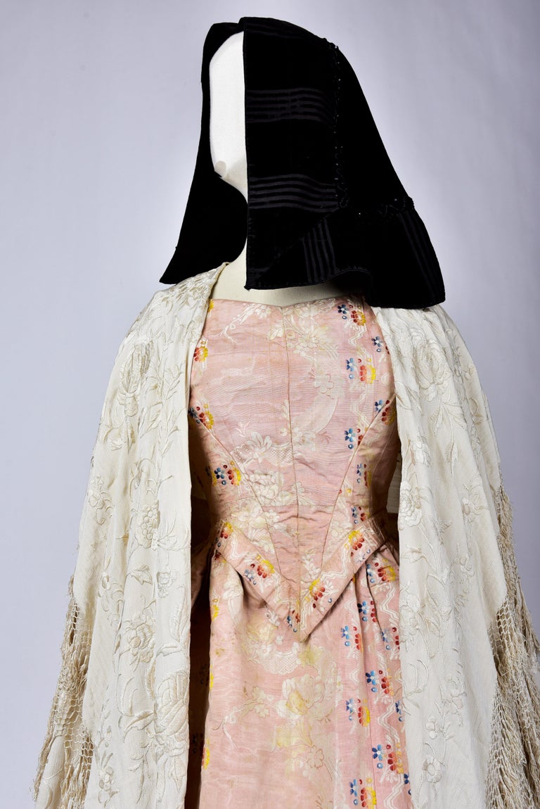 Ceremonial Crinoline Dress, Mantilla and Manilla Shawl - Spain Circa ...