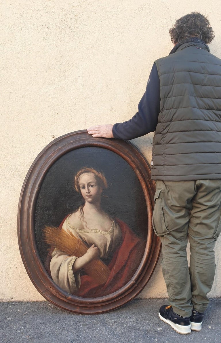 Ceres, Oil On Canvas In Oval, Eighteenth Century For Sale at 1stDibs