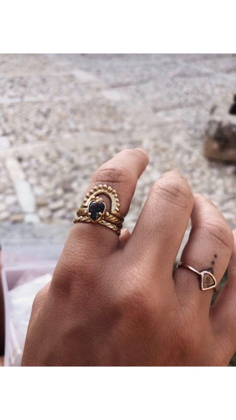 Ceres Stacker Ring, 18 Karat Yellow Gold For Sale at 1stDibs