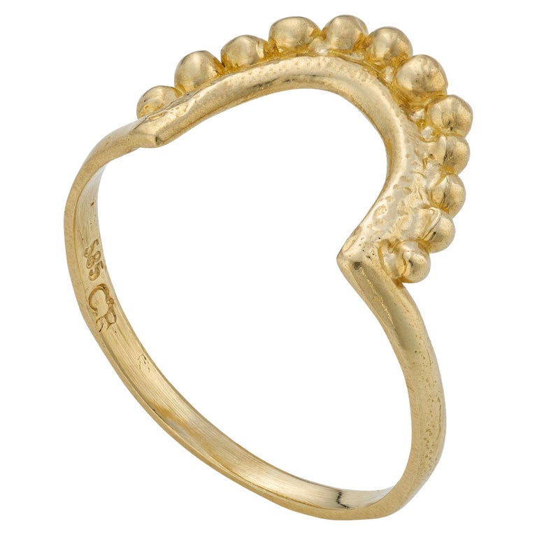 Customizable Ceres Stacker Ring, 18 Karat Yellow Gold For Sale at 1stDibs