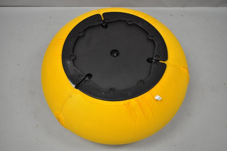 Cerruti Baleri Italia Tatone Round Pouf Ottoman in Yellow Italian ...