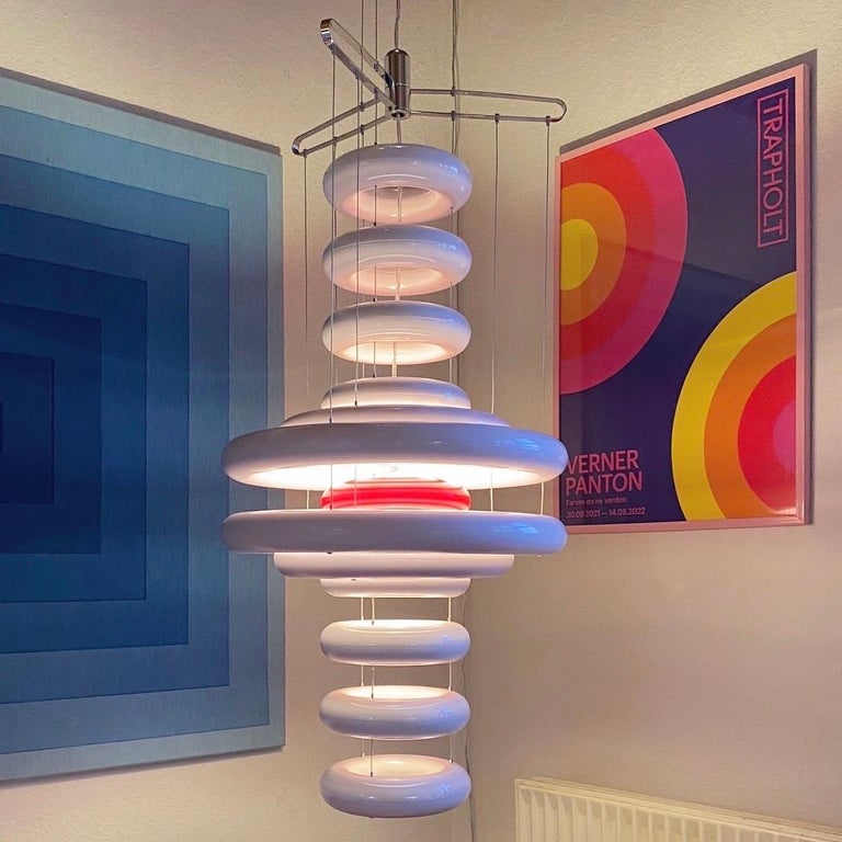 Certificated UFO Ceiling Light by Verner Panton for Verpan, Denmark For ...