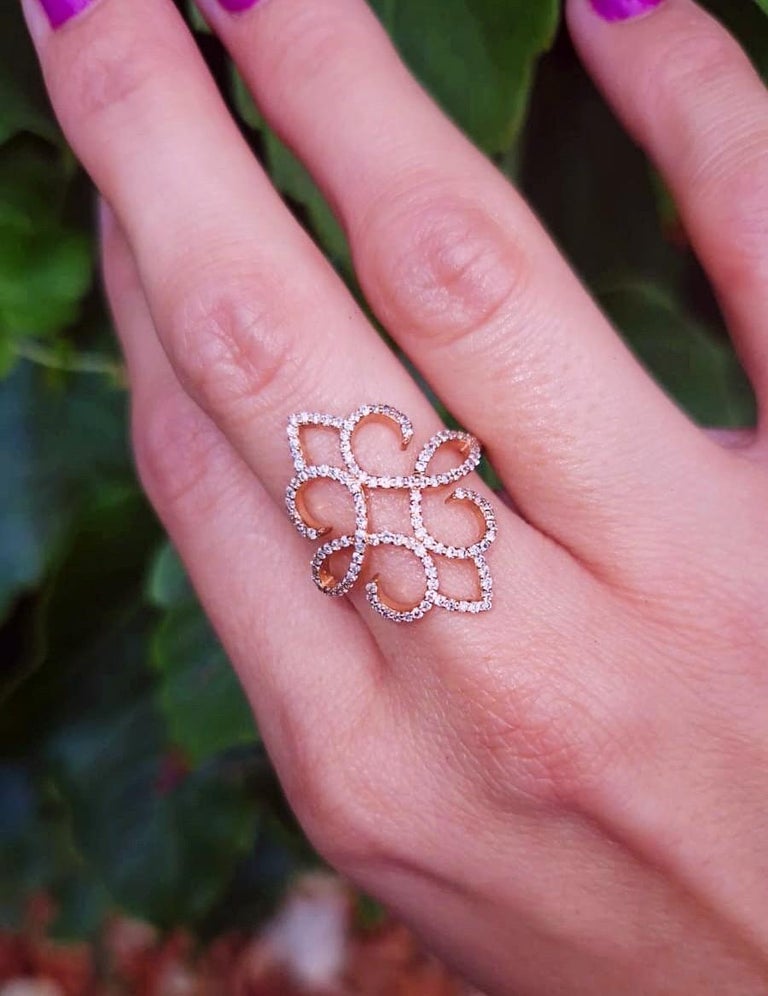 Certified 1.00 Ct VVS Mix Pink Diamond Ring For Sale at 1stDibs