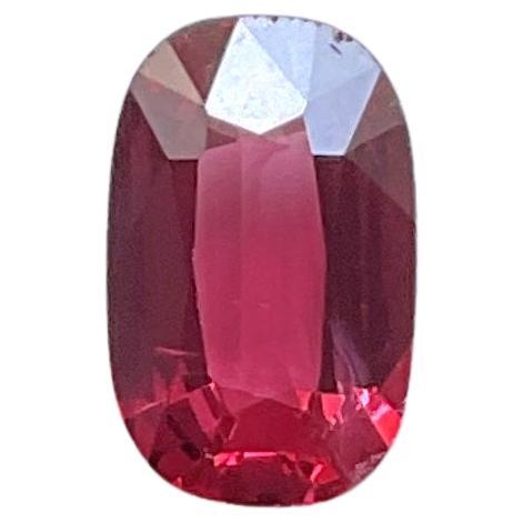 Certified 1.42 Carat vivid red Burmese spinel cut stone natural gem ...
