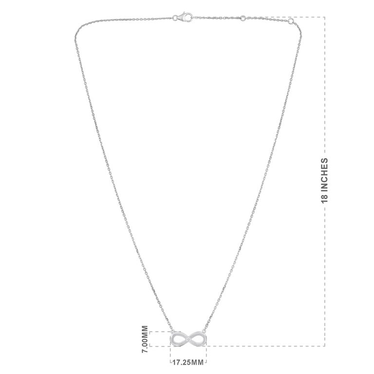 Certified 14k Gold 0.02ct Natural Diamond Delicate Infinity Loop White ...