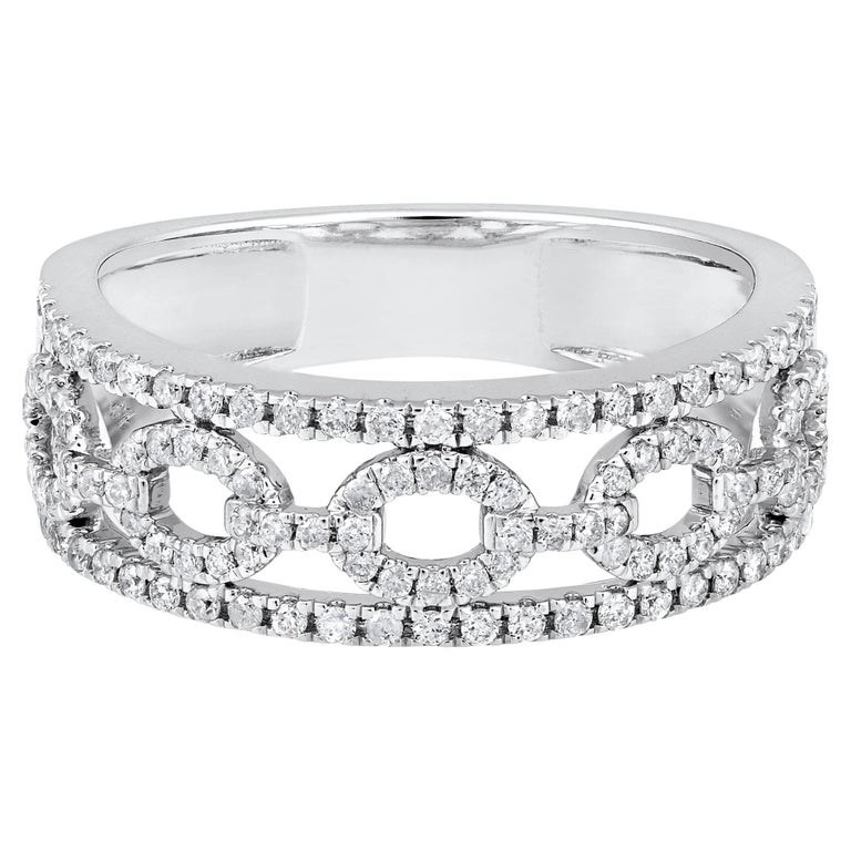 Certified 14k Gold 0.5ct Natural Diamond Designer Crown Chain Link ...