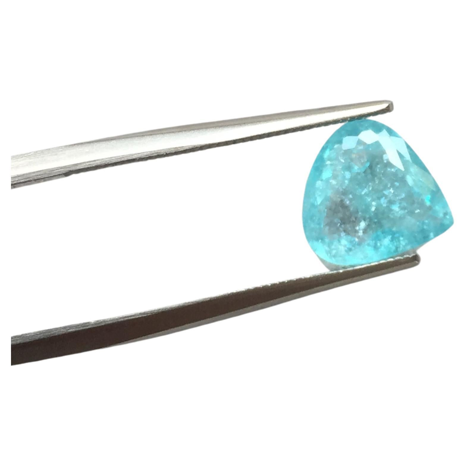 Certified 1.98 Carats Paraiba Tourmaline Pear Cut Stone for Fine ...