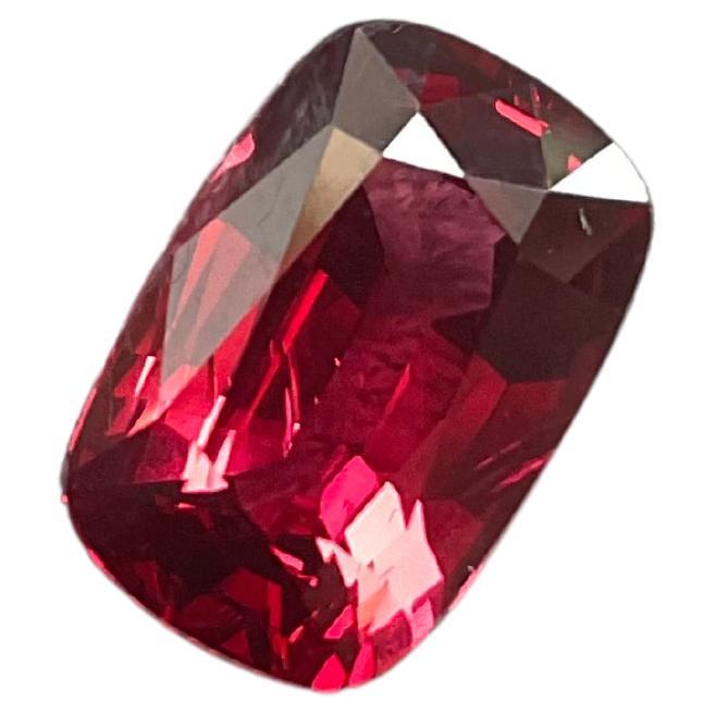 Certified 3.28 Cts vivid red Burmese spinel cutstone natural gem ...