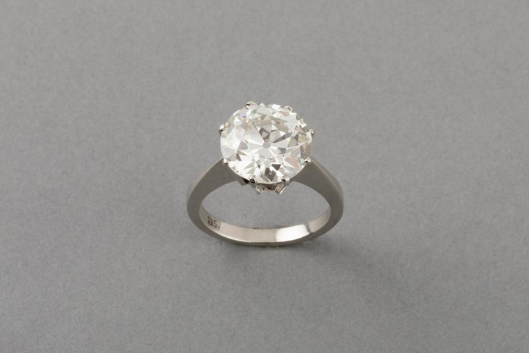 Certified 5.03 Carat Diamond Solitaire Engagement Ring at 1stDibs