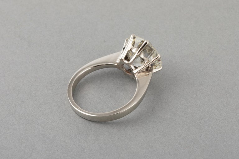 Certified 5.03 Carat Diamond Solitaire Engagement Ring at 1stDibs