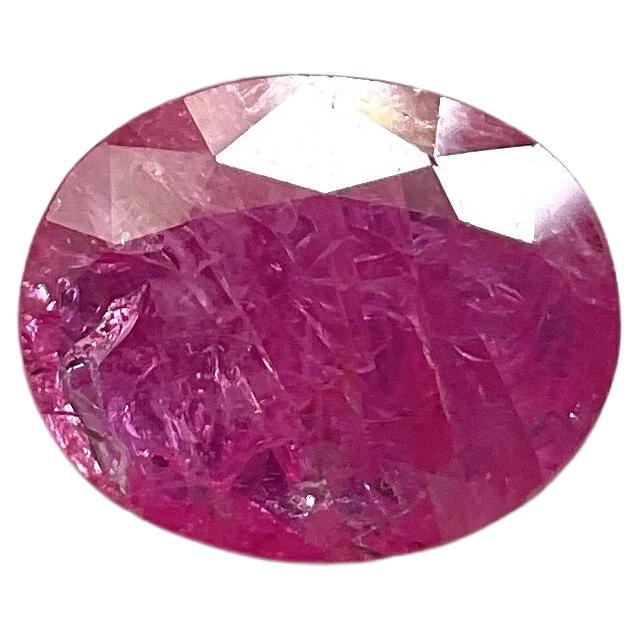 Certified 9.18 Carats Mozambique Ruby Oval Faceted Cut stone No Heat ...