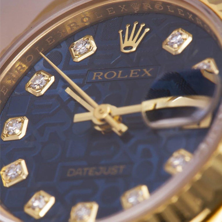 Certified Authentic Rolex Datejust 21240, Gold Dial For Sale at 1stDibs