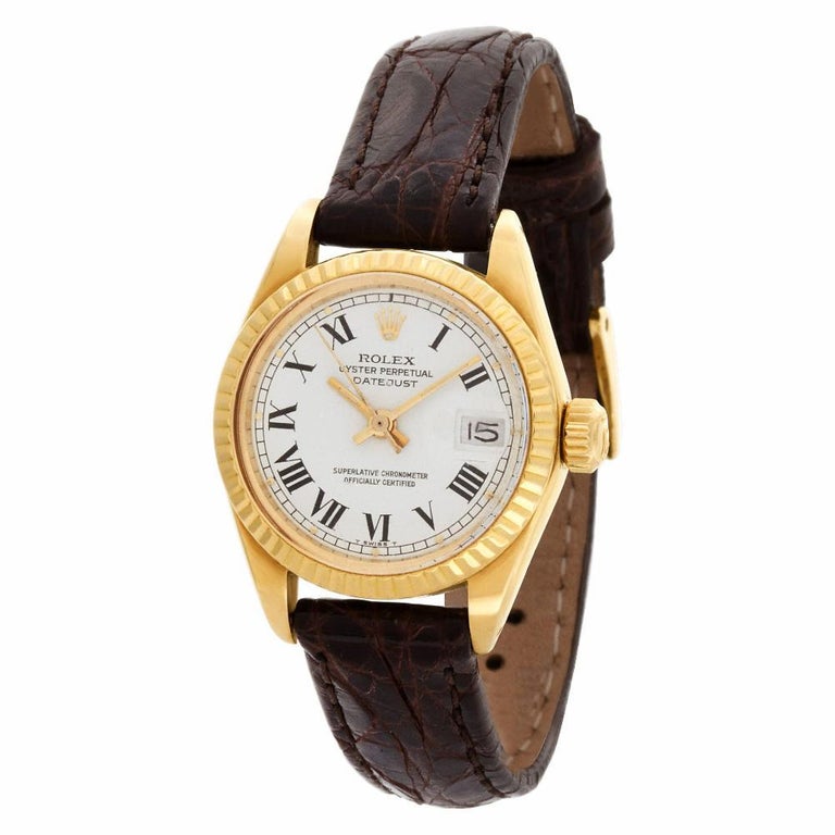 Certified Authentic Rolex Datejust 6960, White Dial For Sale at 1stDibs
