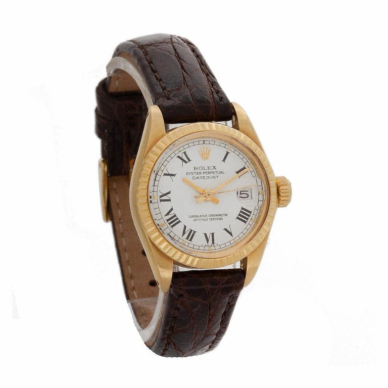 Certified Authentic Rolex Datejust 6960, White Dial For Sale at 1stDibs