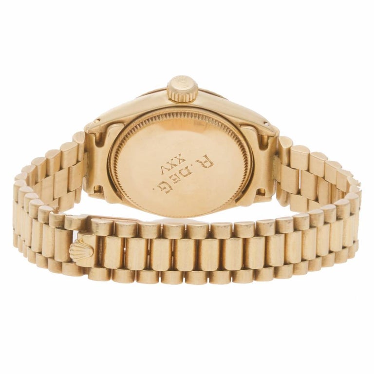 Certified Authentic Rolex Datejust 9000, Gold Dial For Sale at 1stDibs