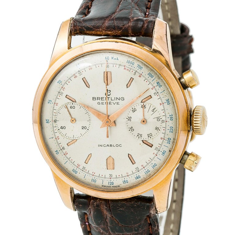 Certified Breitling Vintage Incabloc Chrono, Men's Manual Hand Winding ...