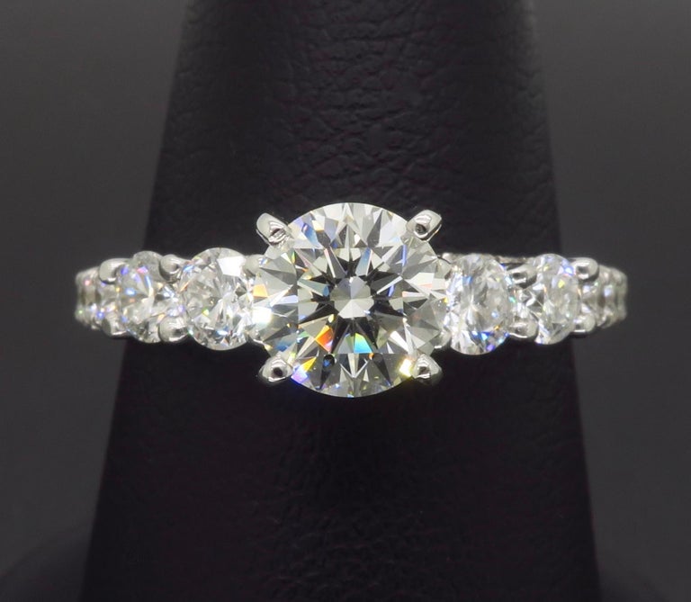 Certified Diamond Encrusted Engagement Ring For Sale at 1stDibs