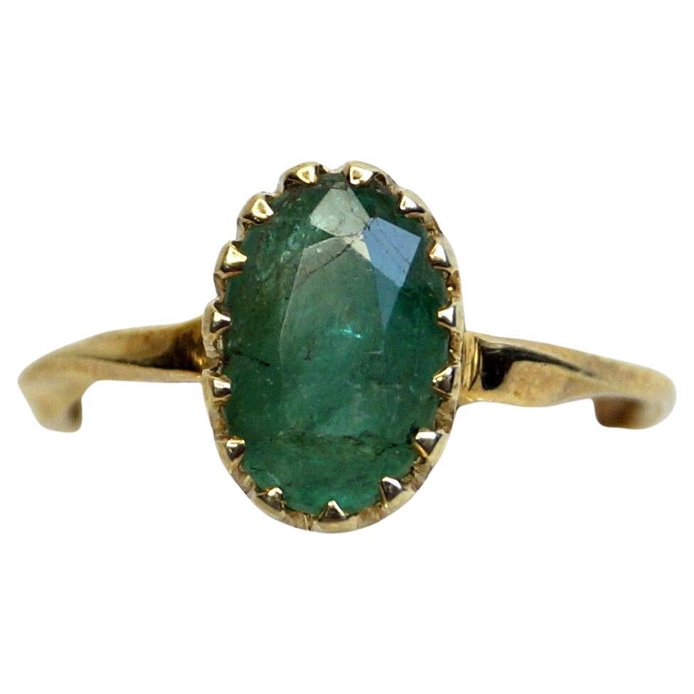 Certified Emerald Ring 2.30ctw Emerald 14K Solid Yellow Gold Ring at ...