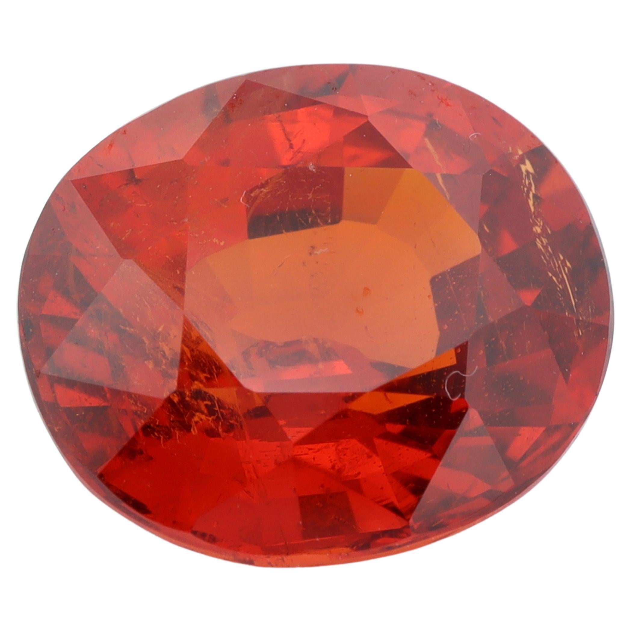 Certified Mandarin Garnet - 5.58ct For Sale at 1stDibs