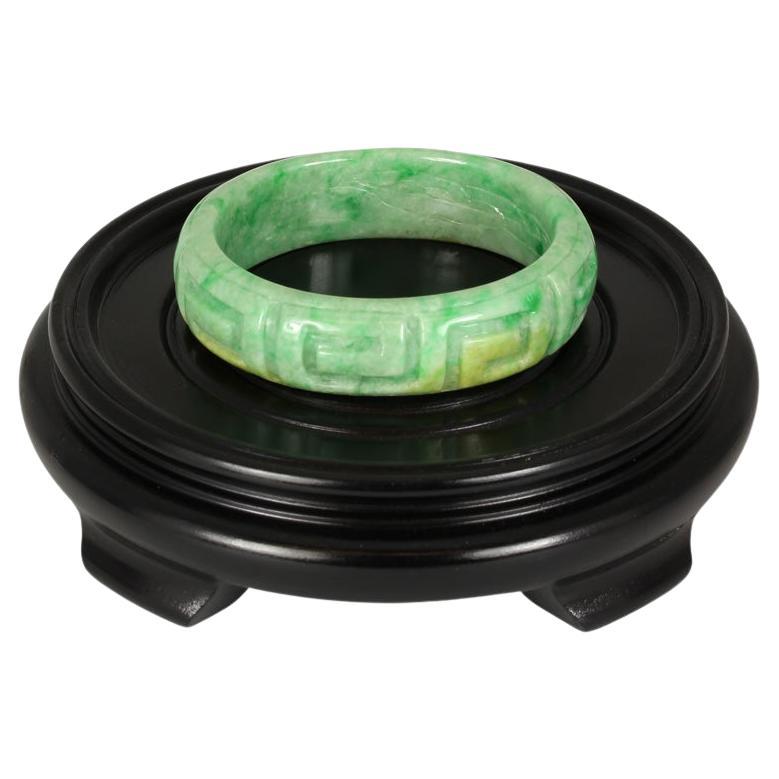 Large Jadeite Jade Bangle Certified Untreated at 1stDibs | untreated ...