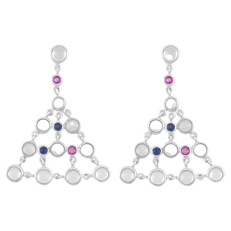 Certified Natural Icy Jadeite Jade Designer Drop Earrings with ...