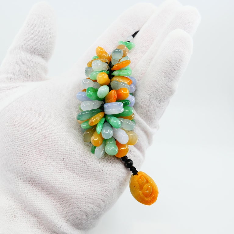 Certified Natural Jadeite Jade Drop Pendant Necklace, Handbag Charm ...