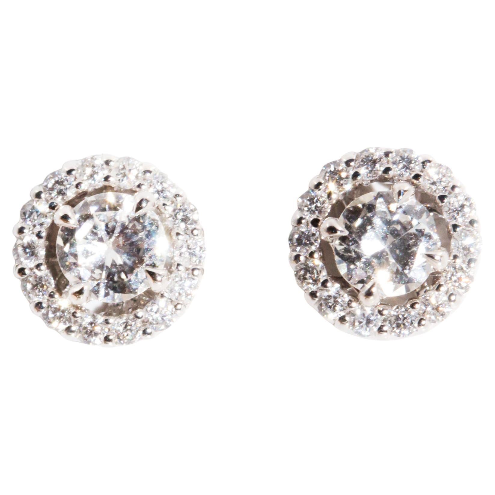 Emerald Stud Earrings with Detachable Pear Shaped Diamond Halo For Sale ...