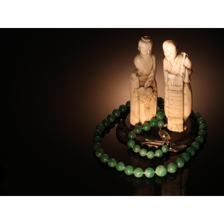 Certified Top Quality Natural A-Jadeite Necklace of 53 Beads '67.51 ...