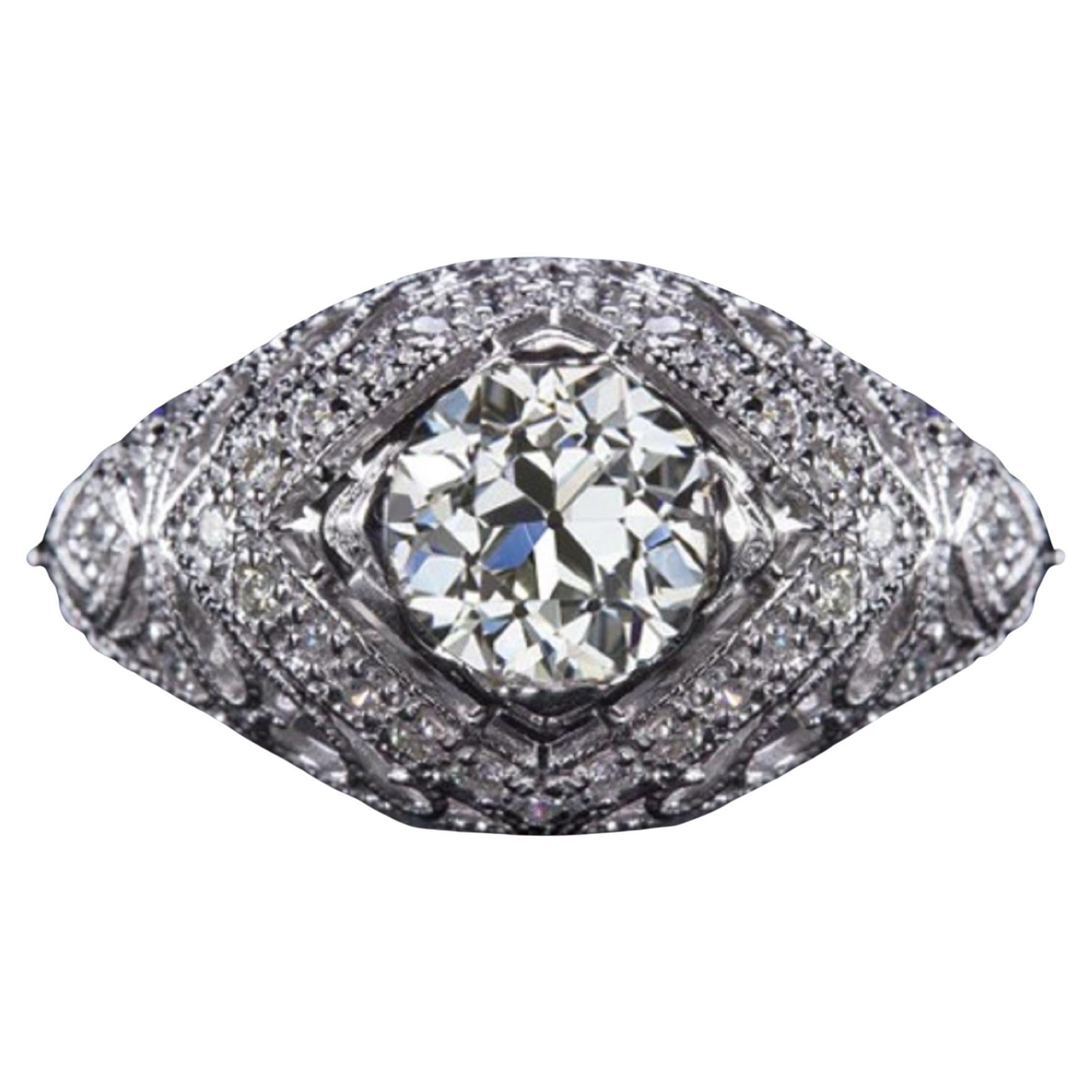 C.D. Peacock Diamond Art Deco Ring For Sale at 1stDibs | cd peacock ...