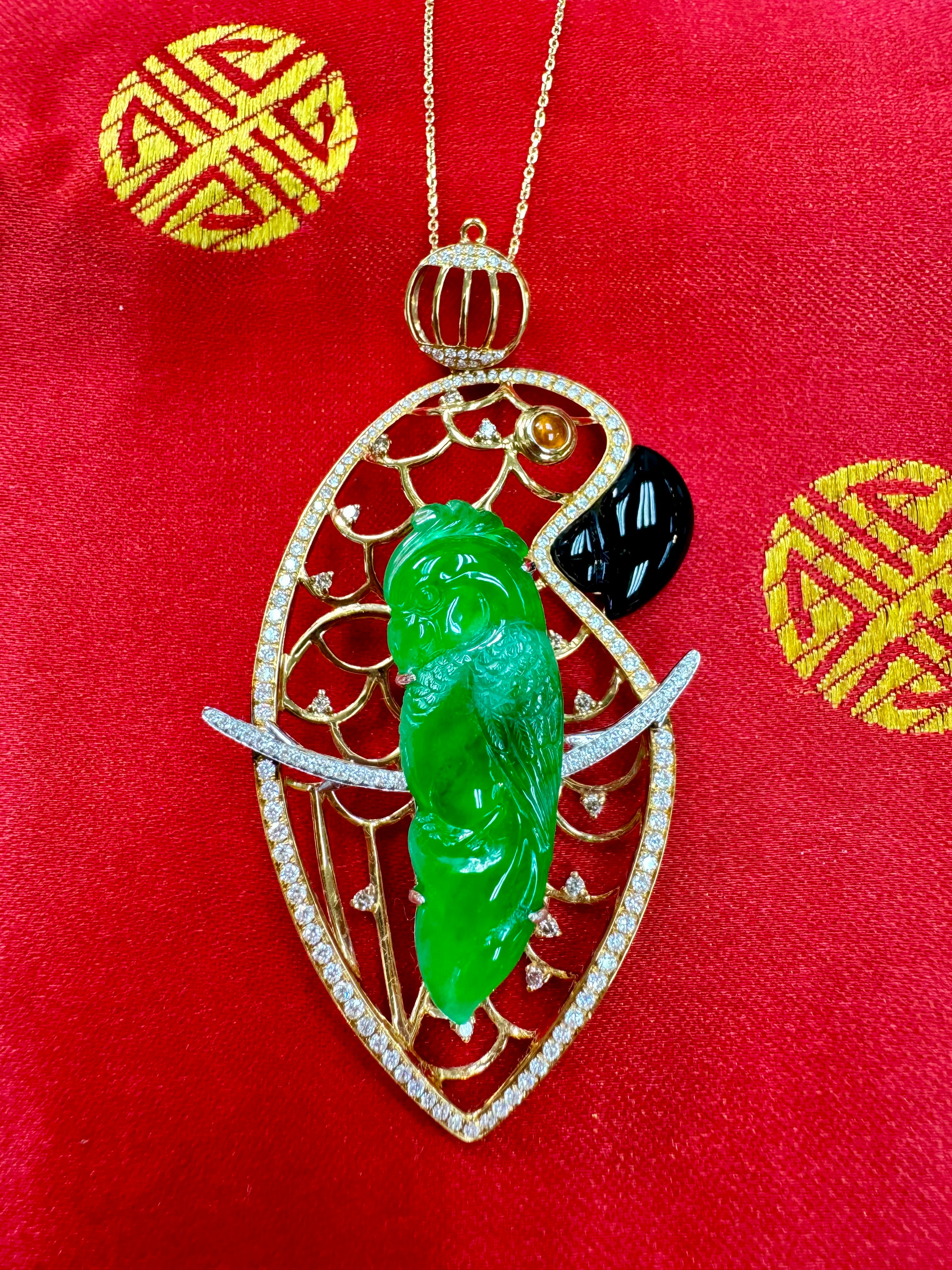 Natural Myanmar Vivid Green Horse Loose Jade Pendant, Year of Horse For Sale at 1stDibs
