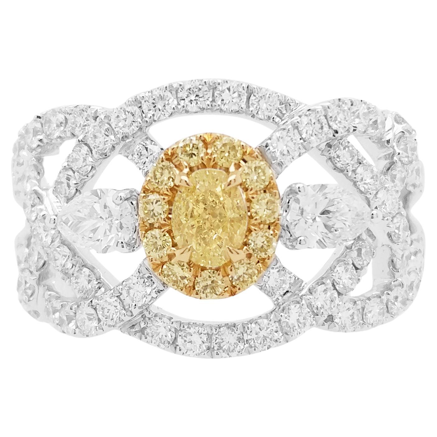 18k Yellow Gold Diamond Bypass Engagement Ring at 1stDibs | 18k yellow ...