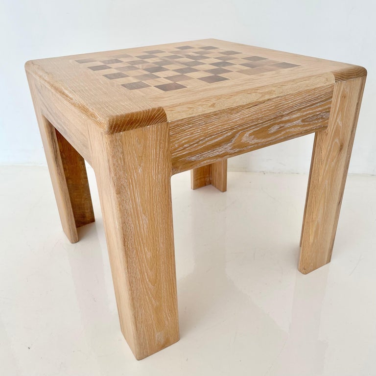 Cerused Oak Chess Table at 1stDibs
