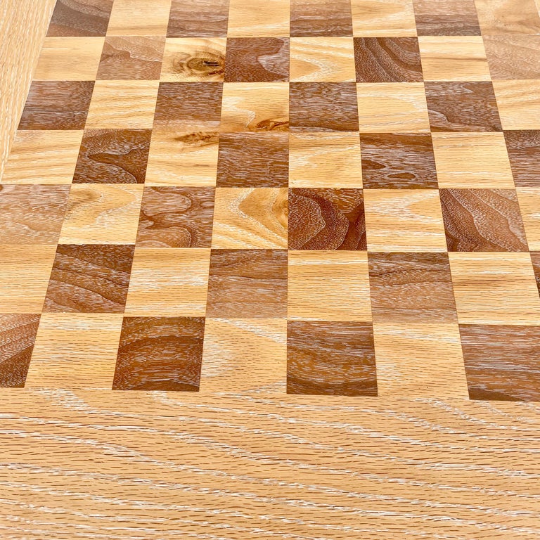 Cerused Oak Chess Table at 1stDibs