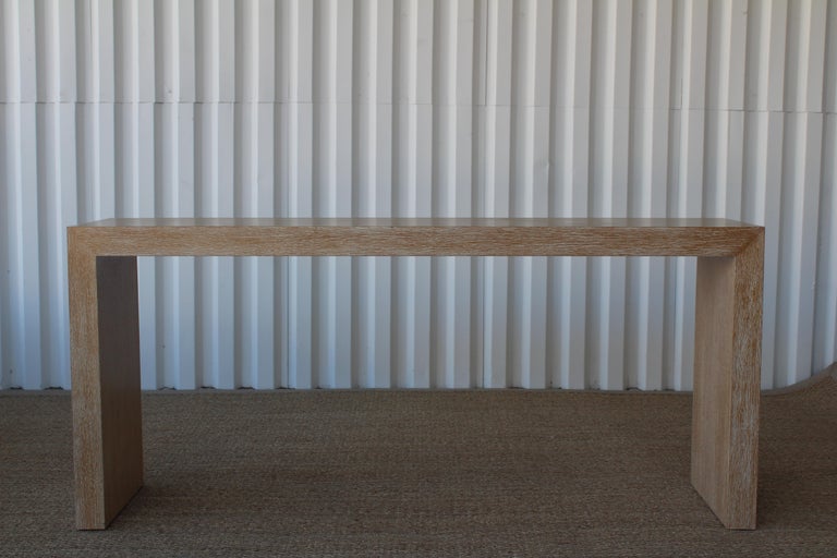 Cerused Oak Console Table For Sale at 1stdibs