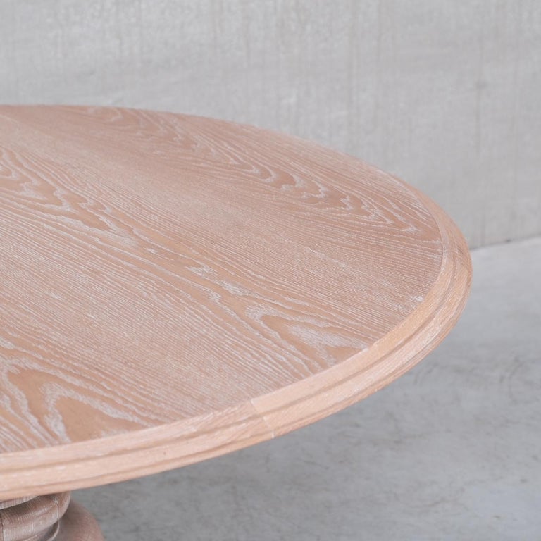 Cerused Oak French Mid-Century Centre Table For Sale at 1stDibs