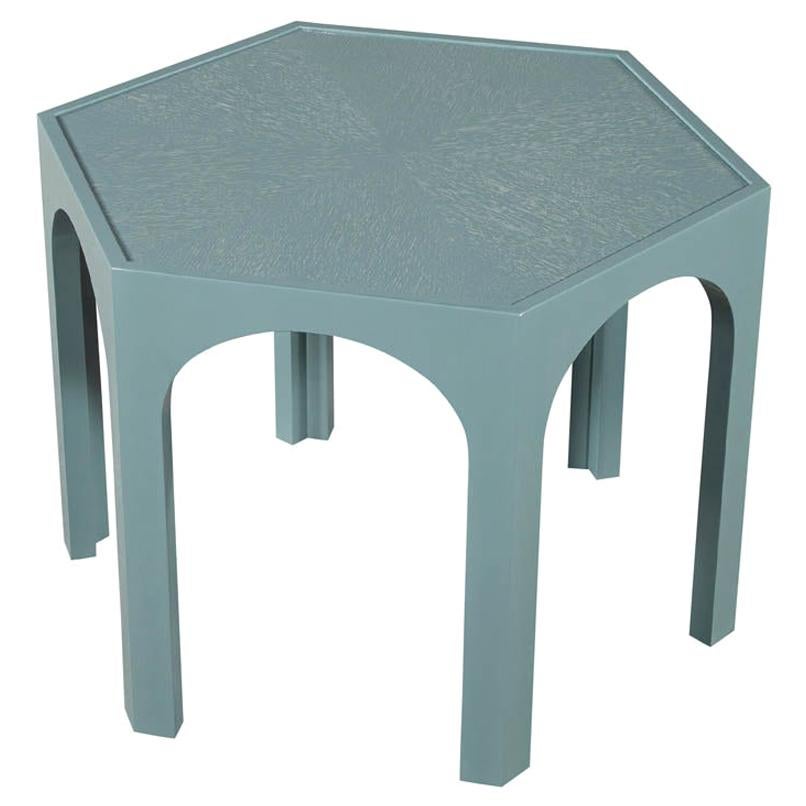 Zinc Industrial-Style Center Hall Table For Sale at 1stDibs