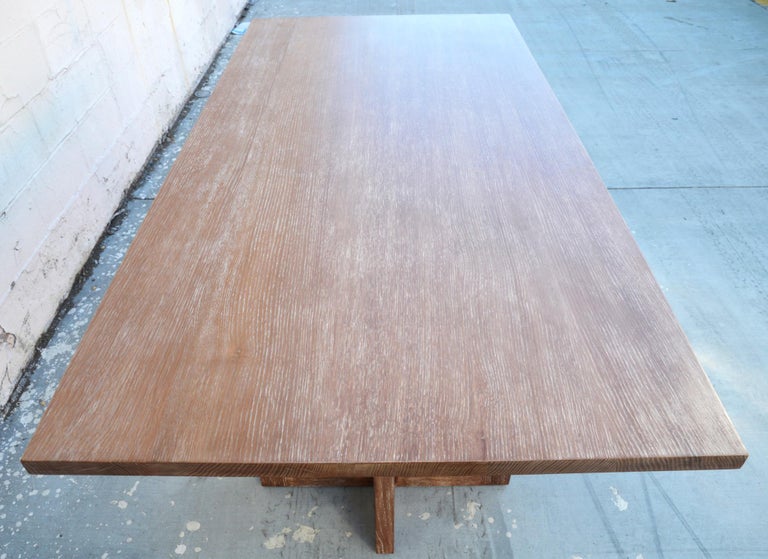 Cerused, Rift-Sawn White Oak Dining Table For Sale at 1stDibs