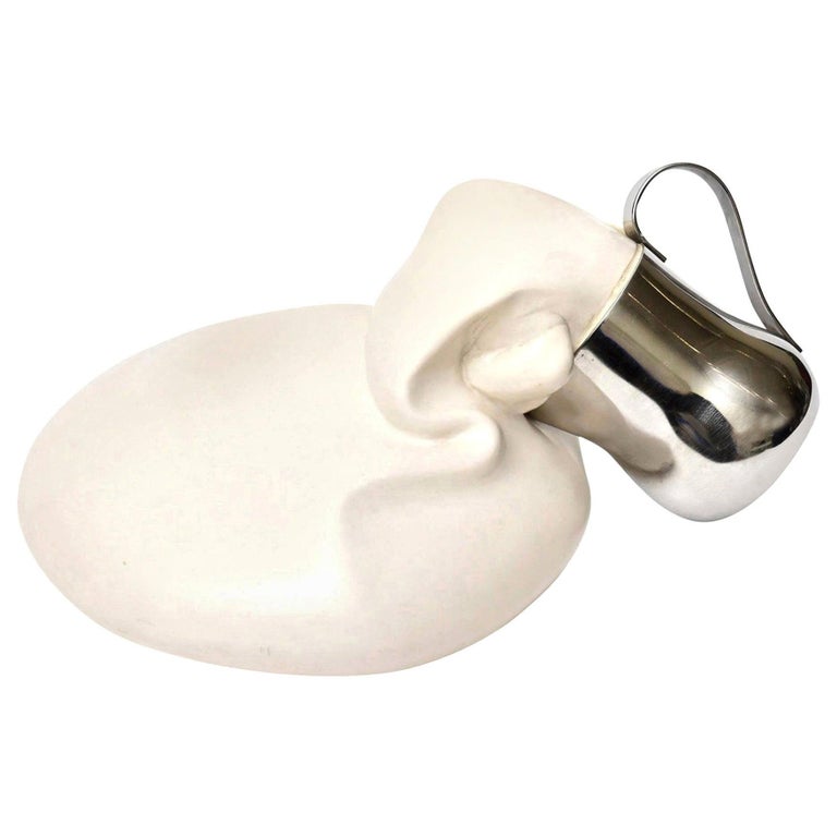 César Baldaccini Expansion Sculpture Off-White Resin and Chrome Vintage ...