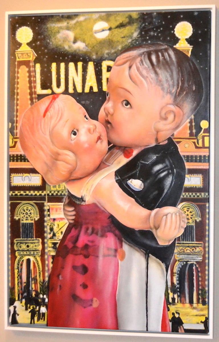 Cesar J. Santander - Last Dance At Luna Park -- Original Oil Painting ...
