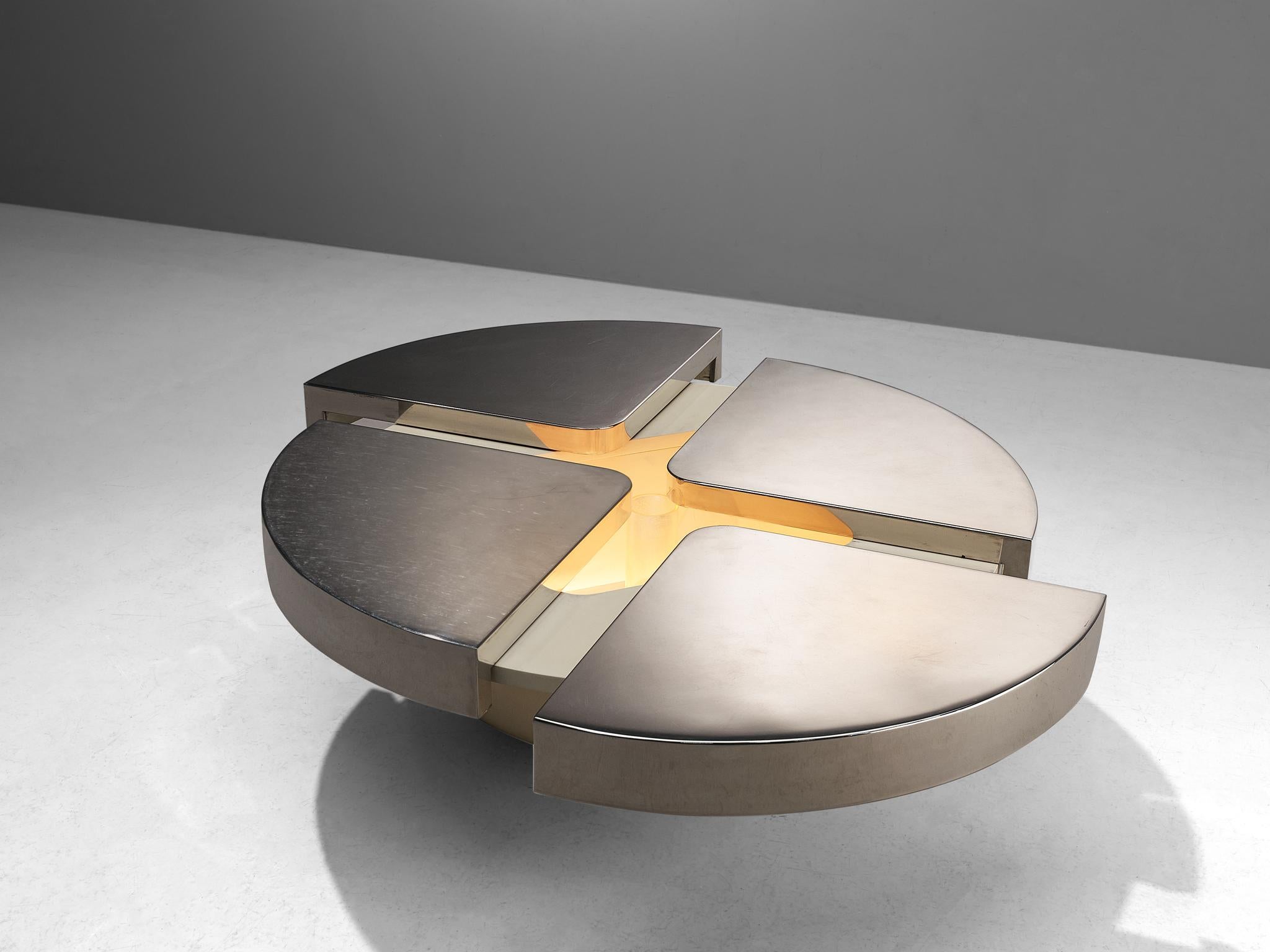 Cesare Augusto Nava Coffee Table 'Quadrifoglio' with Internal Light ...