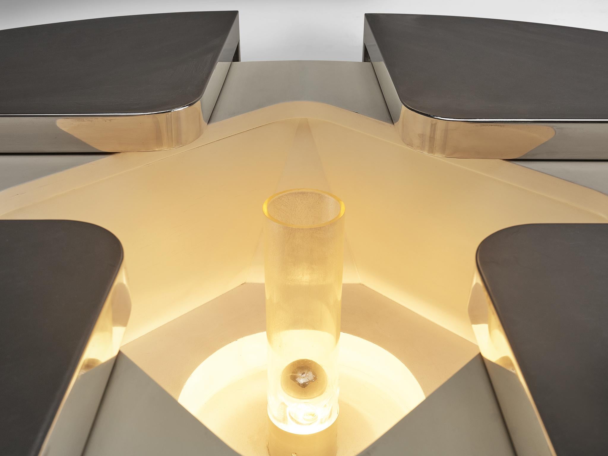 Cesare Augusto Nava Coffee Table 'Quadrifoglio' with Internal Light ...