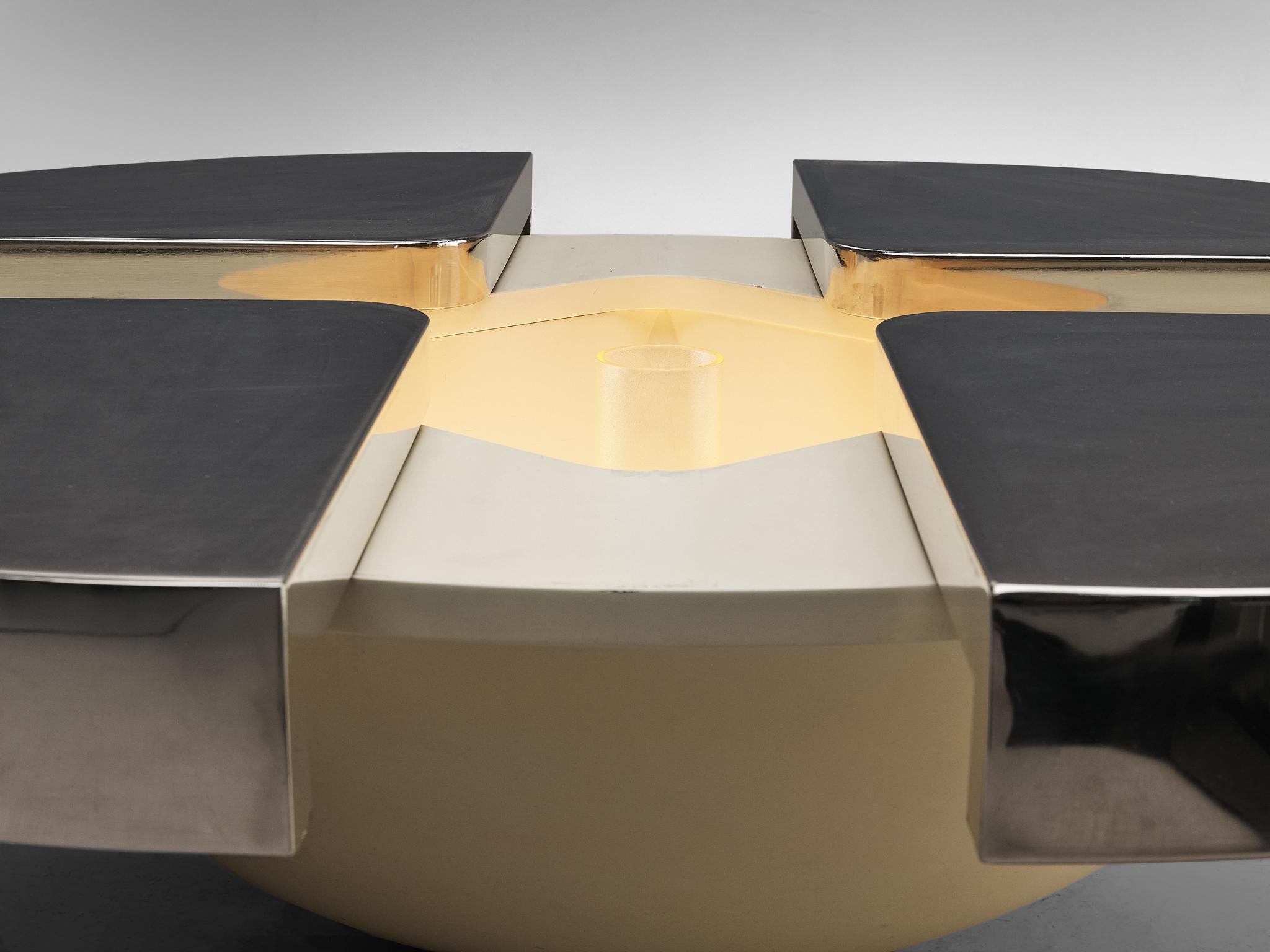 Cesare Augusto Nava Coffee Table 'Quadrifoglio' with Internal Light ...