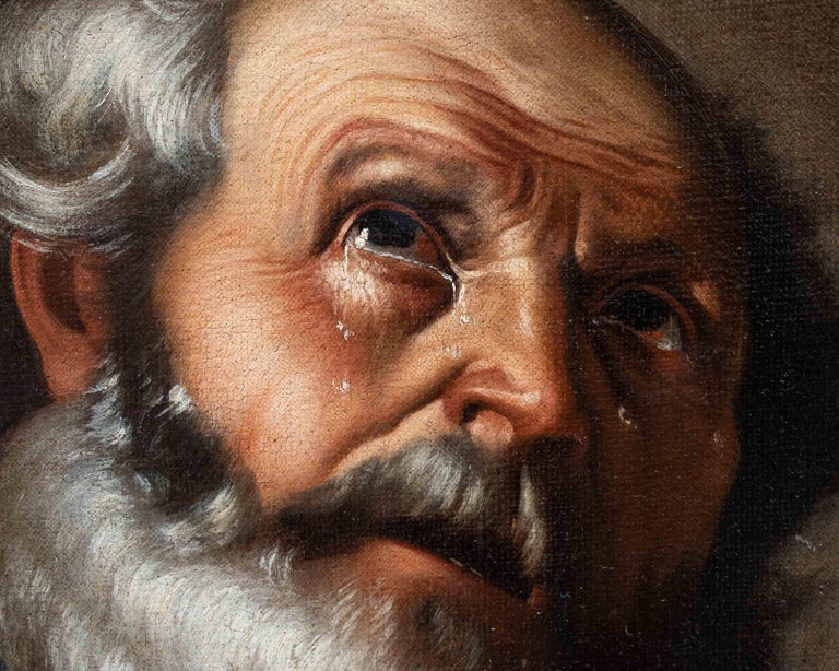 Cesare Fracanzano The Repentance of St. Peter Painting Oil on Canvas ...