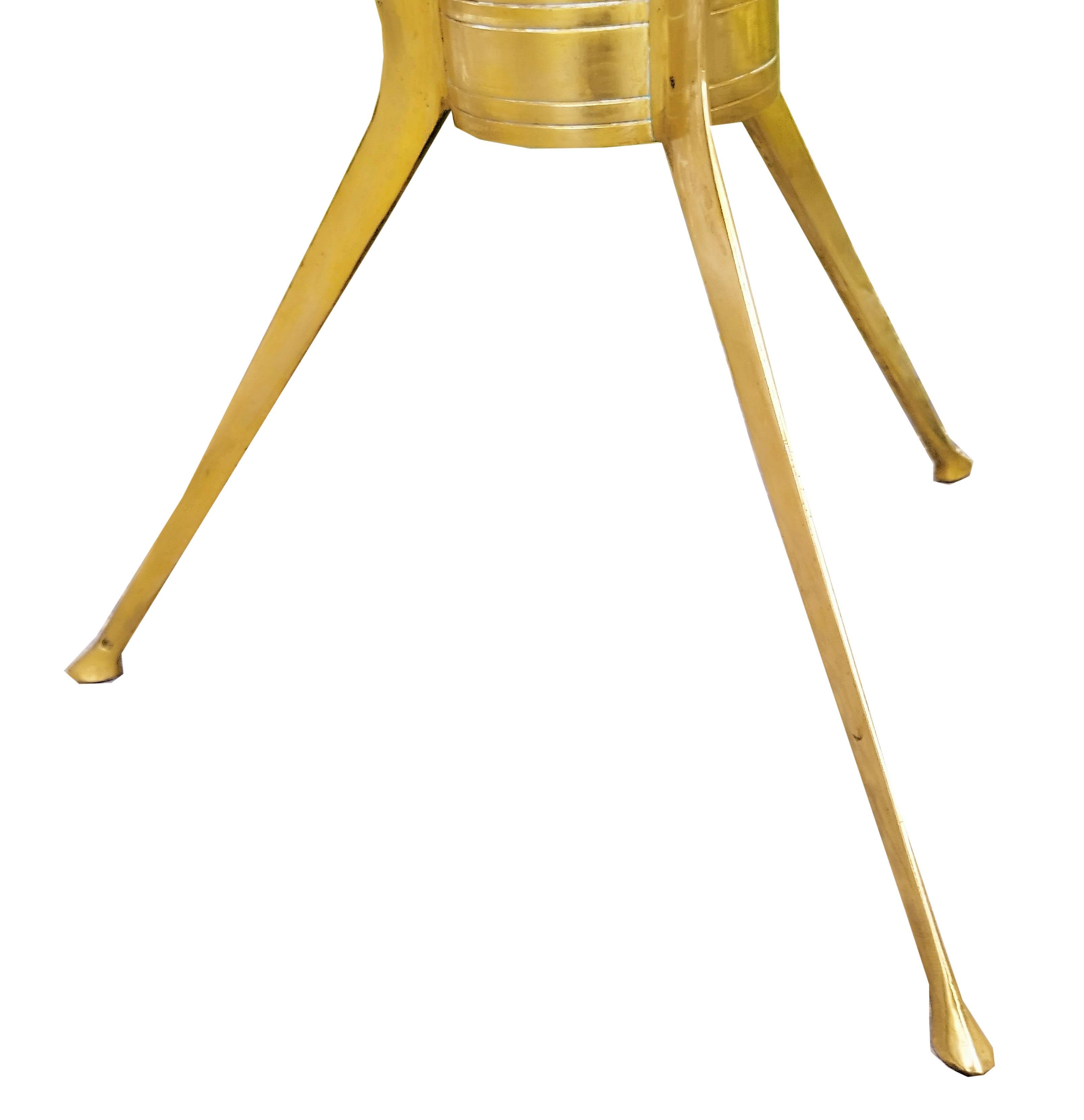Cesare Lacca Brass and Glass Tripod Coffee Table, Italy 1950s For Sale ...