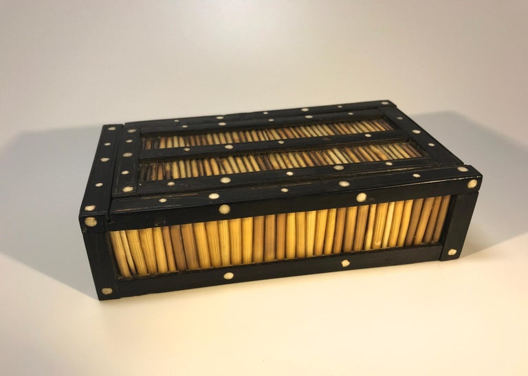 Ceylonese Porcupine Quill Box with Handwritten Message to Brown Owl ...